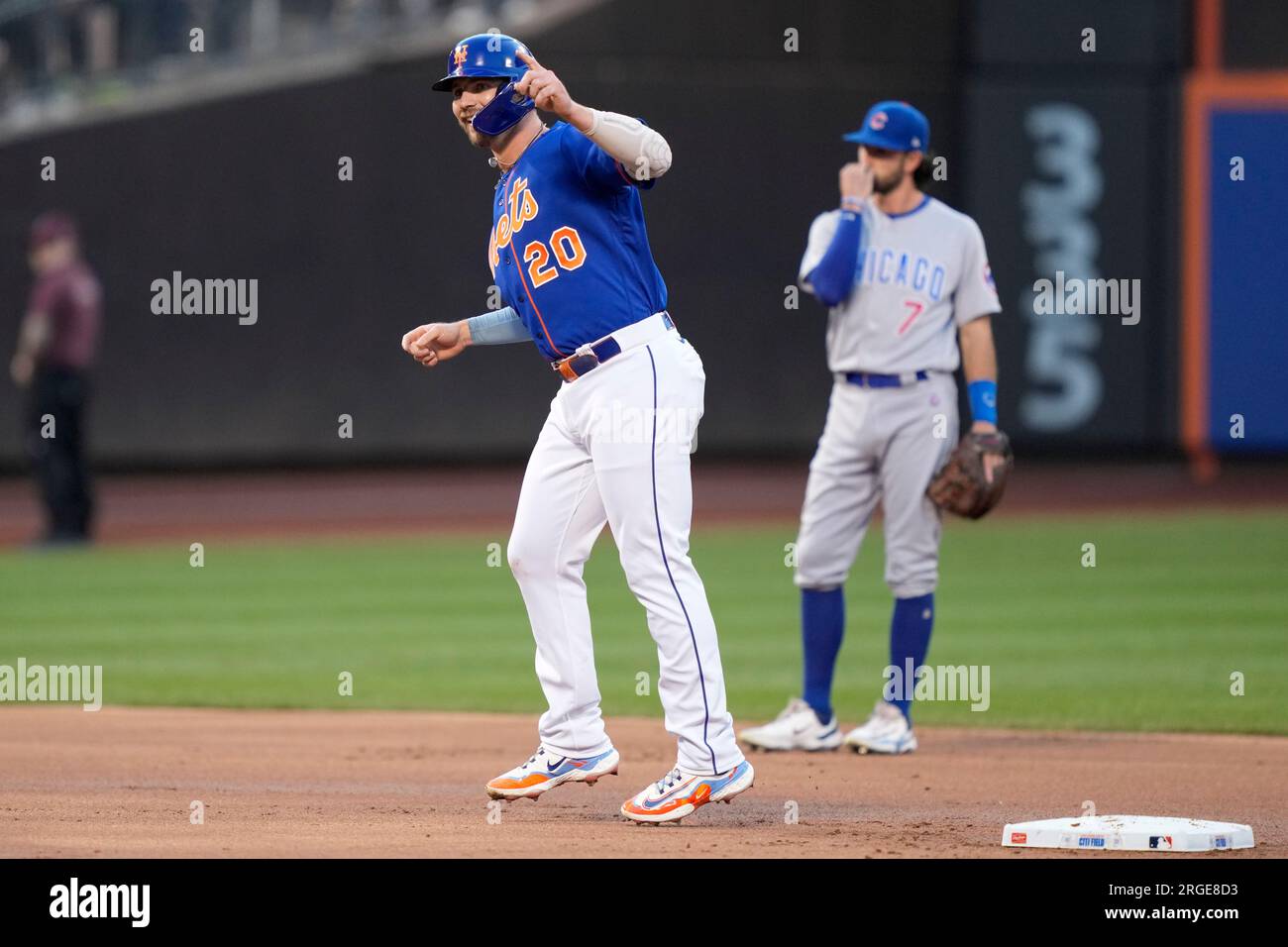 New York Mets' Pete Alonso runs home after hitting a two-run home run ...