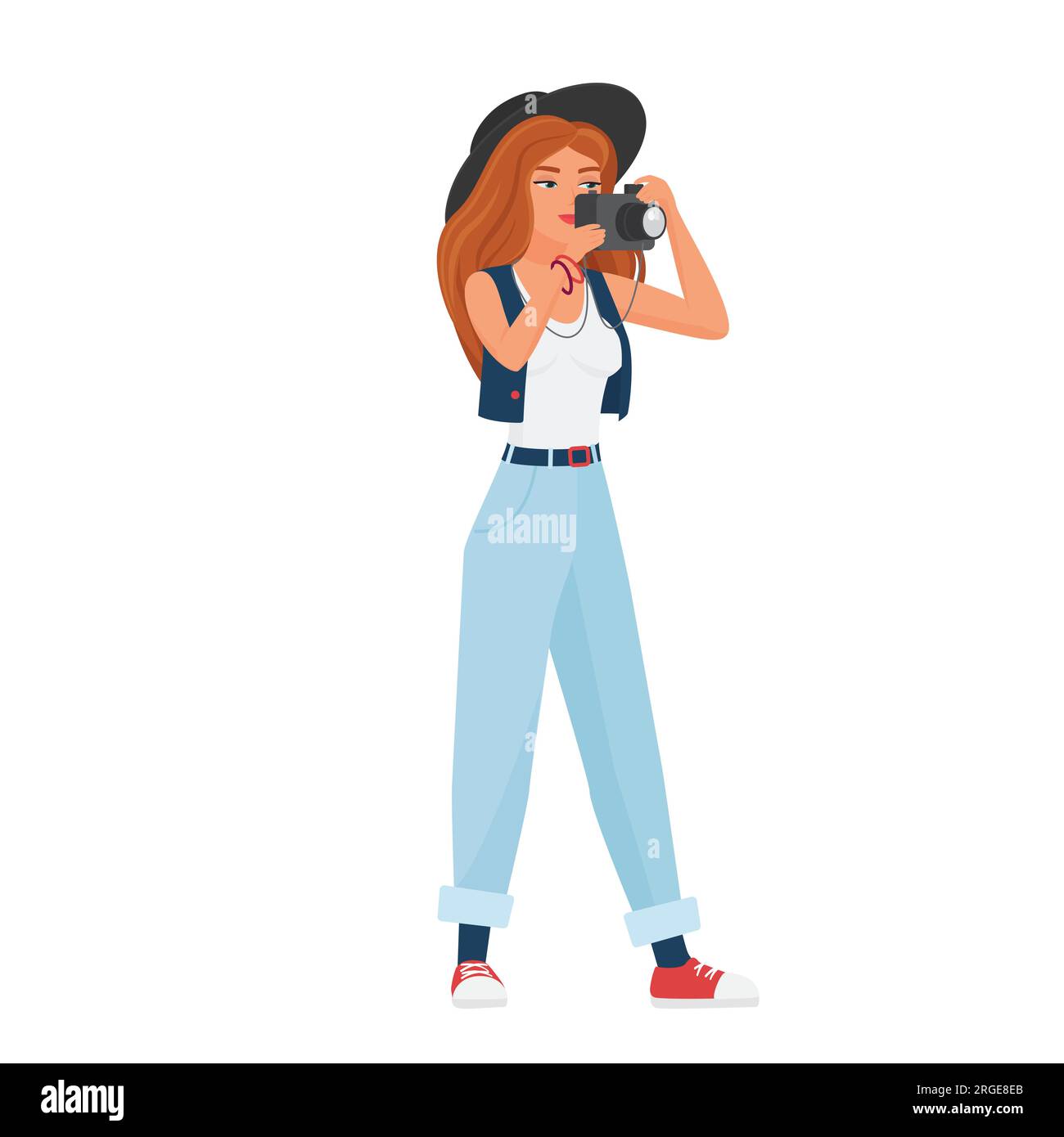 Photographing the scene Stock Vector Images - Alamy