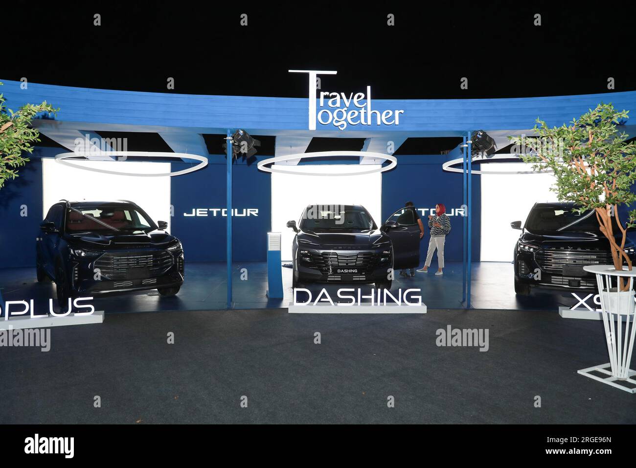 Giza, Egypt. 8th Aug, 2023. Photo taken on Aug. 8, 2023 shows new SUV ...