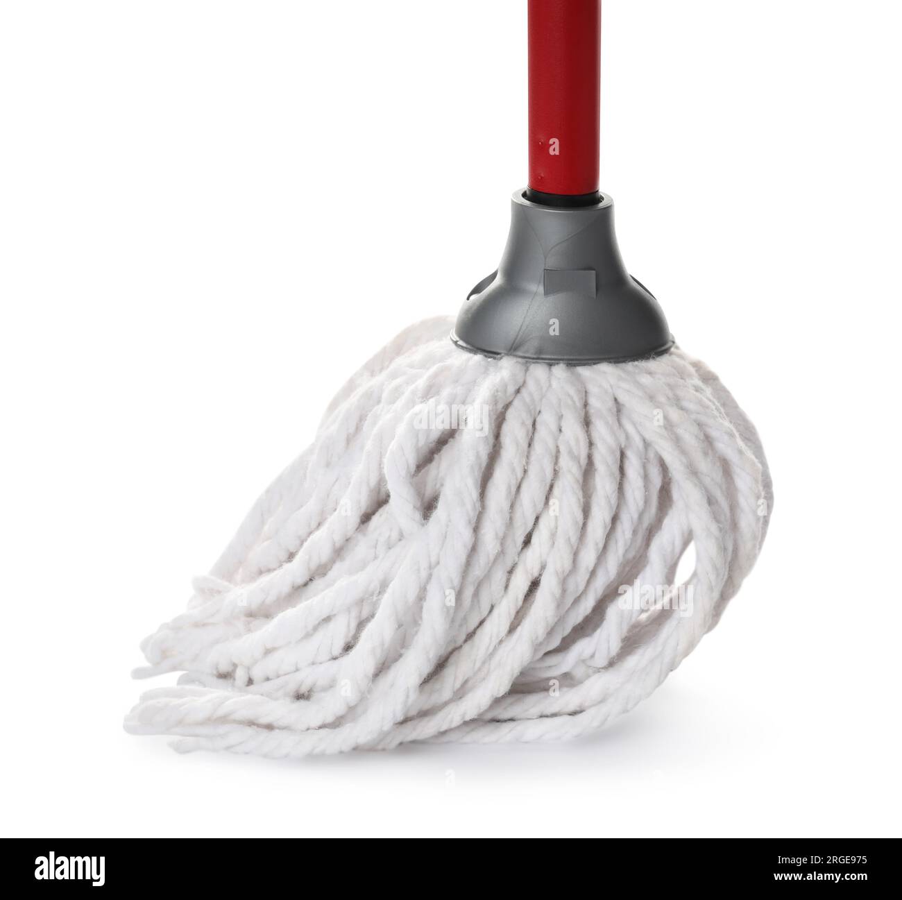 One string mop isolated on white. Cleaning tool Stock Photo - Alamy