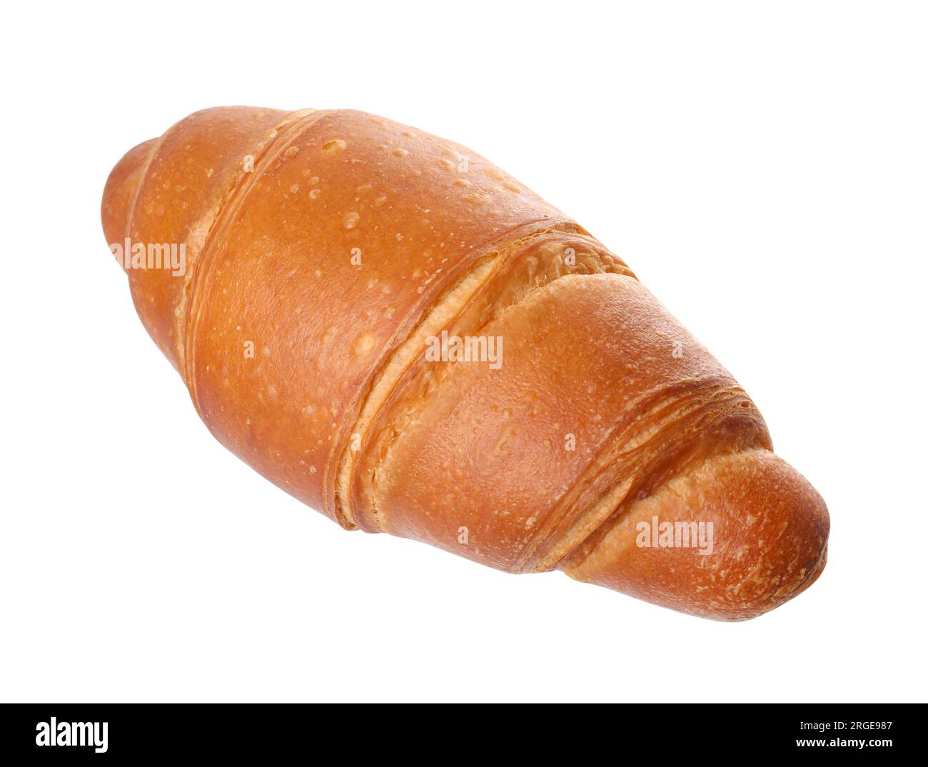 Delicious crescent pastry isolated on white. Fresh pastry Stock Photo ...