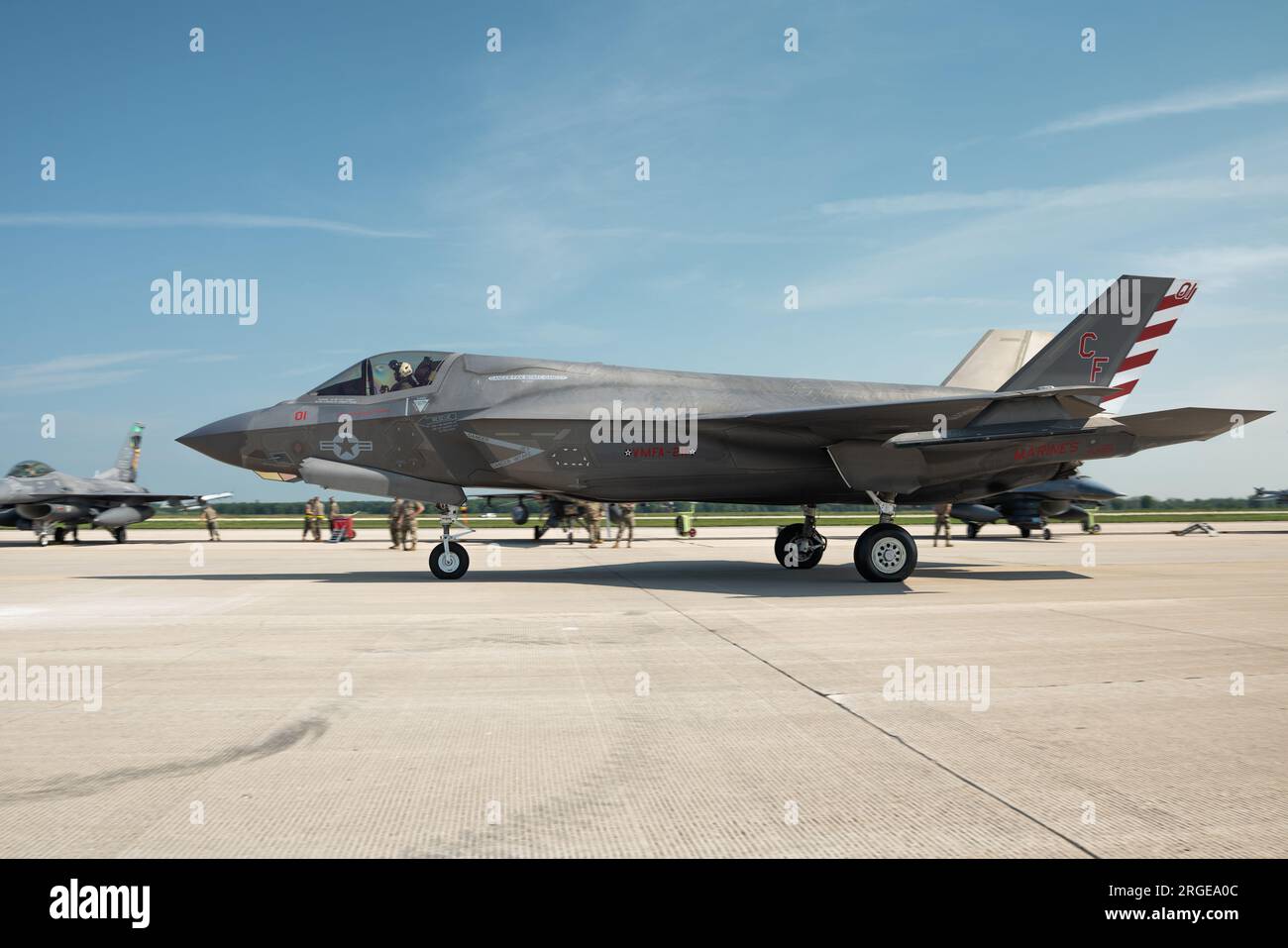 U.S. Marines with Marine Fight Attack Squadron (VMFA-211), 3d Marine ...
