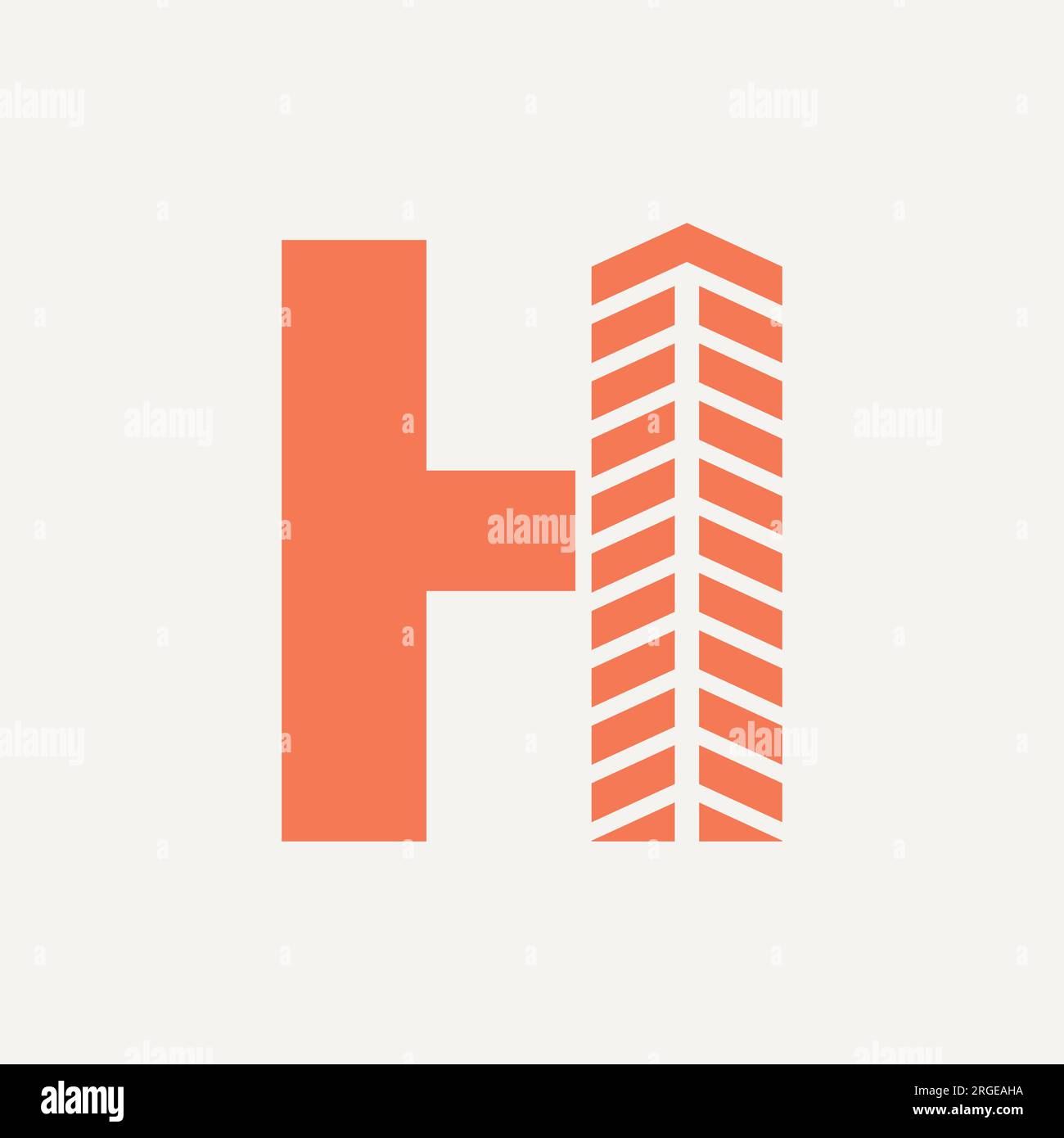 Letter H Real Estate Logo Concept With Building Icon. Property and ...