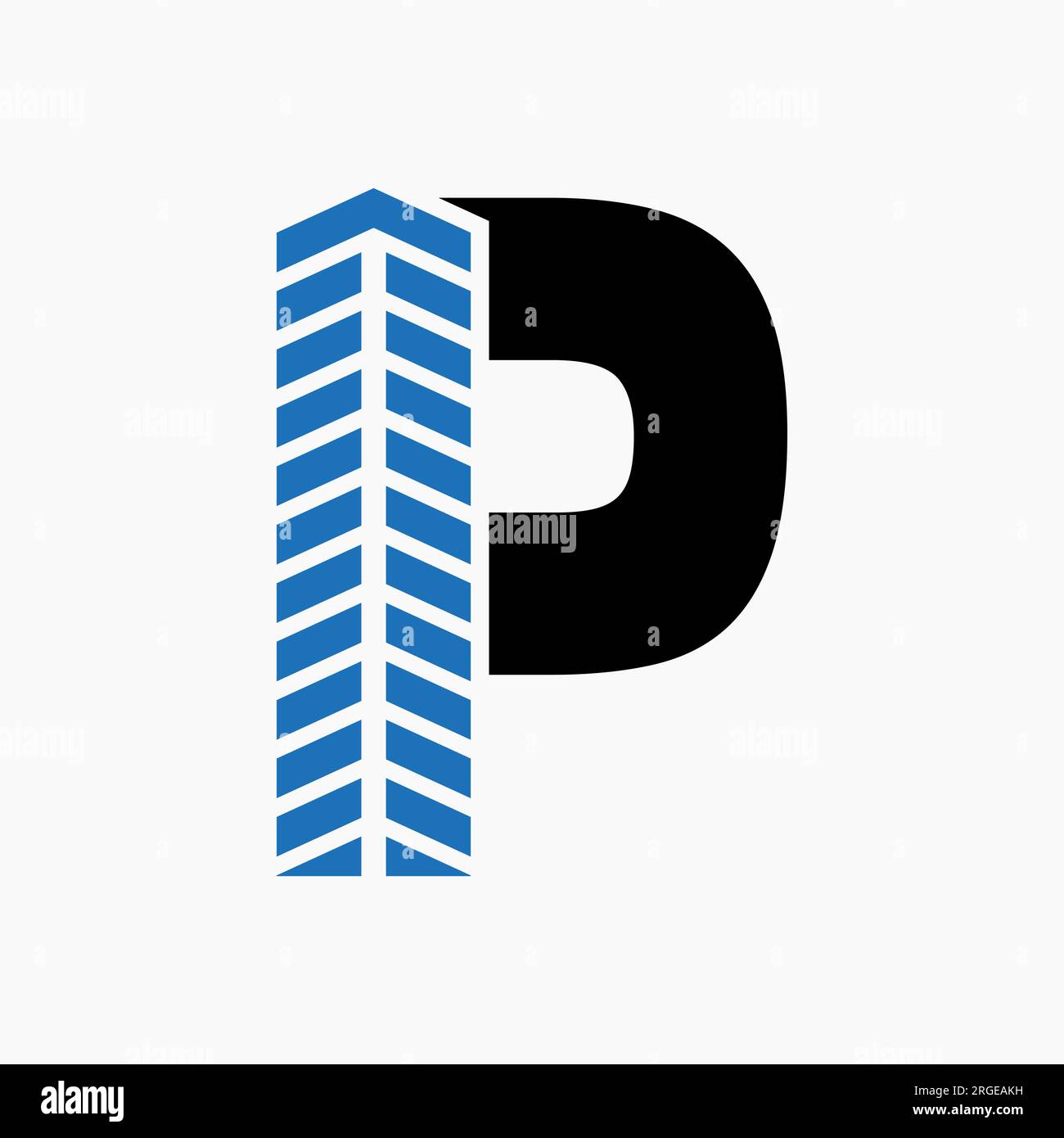 Letter P Real Estate Logo Concept With Building Icon. Property and ...