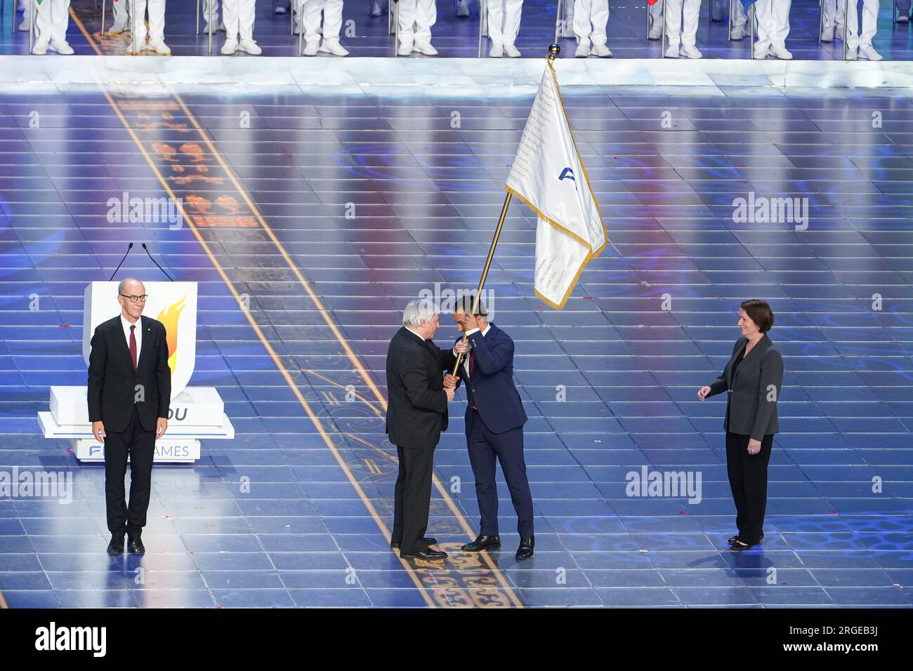 (L-R) Leonz Eder, Eric Saintrond, Mahmut Ozdemir, Verena Burk, AUGUST 8 ...