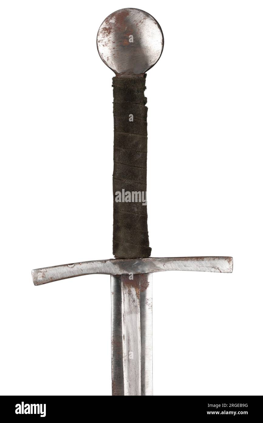Medieval sword isolated on white background Stock Photo - Alamy
