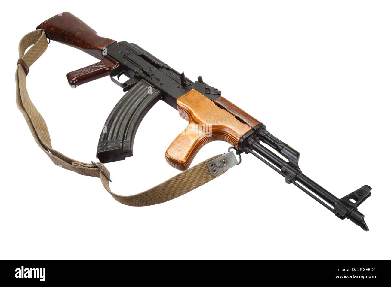 Kalashnikov AK47 Romanian version isolated on white background Stock ...