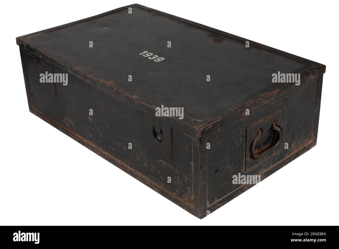 WW2 German Army ammunition wooden crate. Isolated on white background ...
