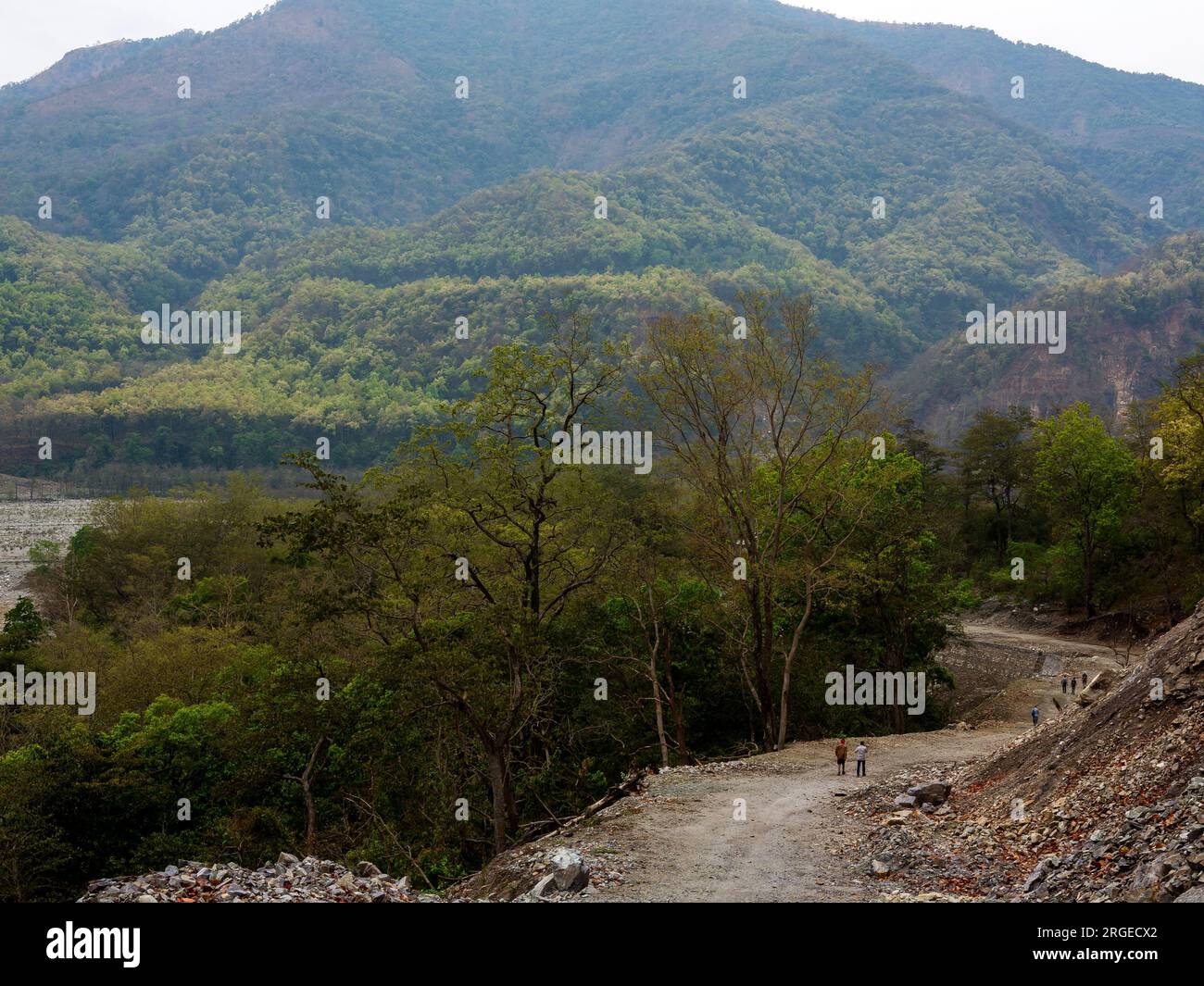 New road linking Sem to Khet village on the banks of Sarda river ...