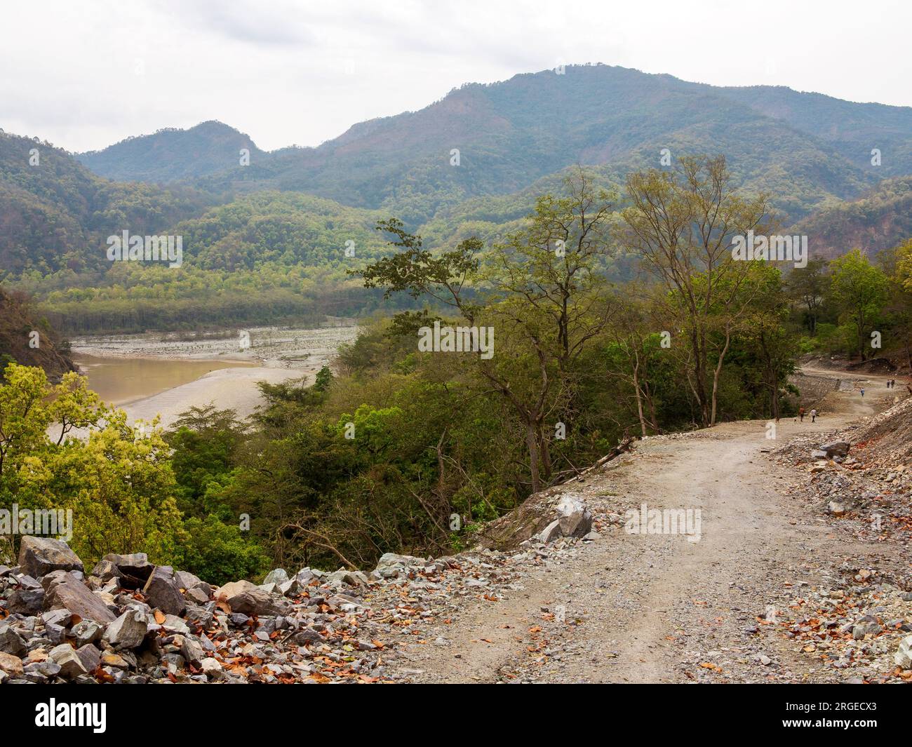 New road linking Sem to Khet village on the banks of Sarda river ...