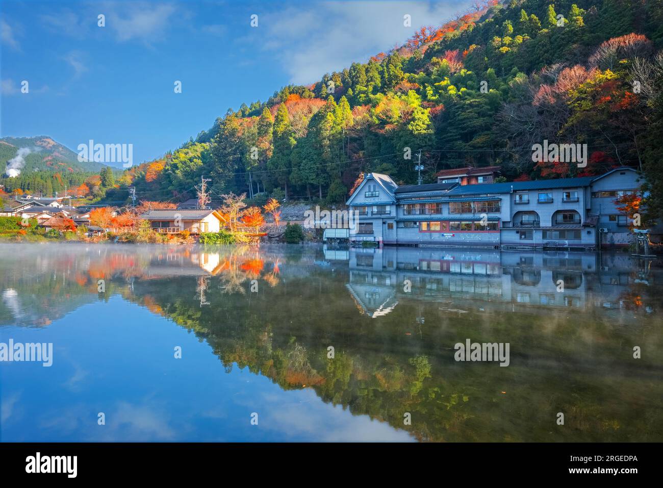 Yufuin, Japan - Nov 27 2022: Lake Kinrin is one of the representative ...