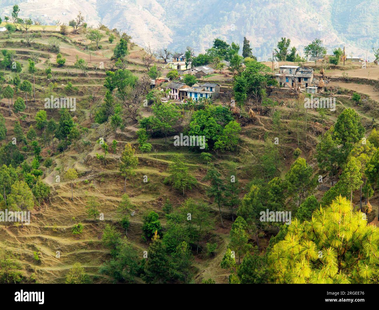 Sanouli village, Kumaon Hills, Uttarakhand, India Stock Photo - Alamy