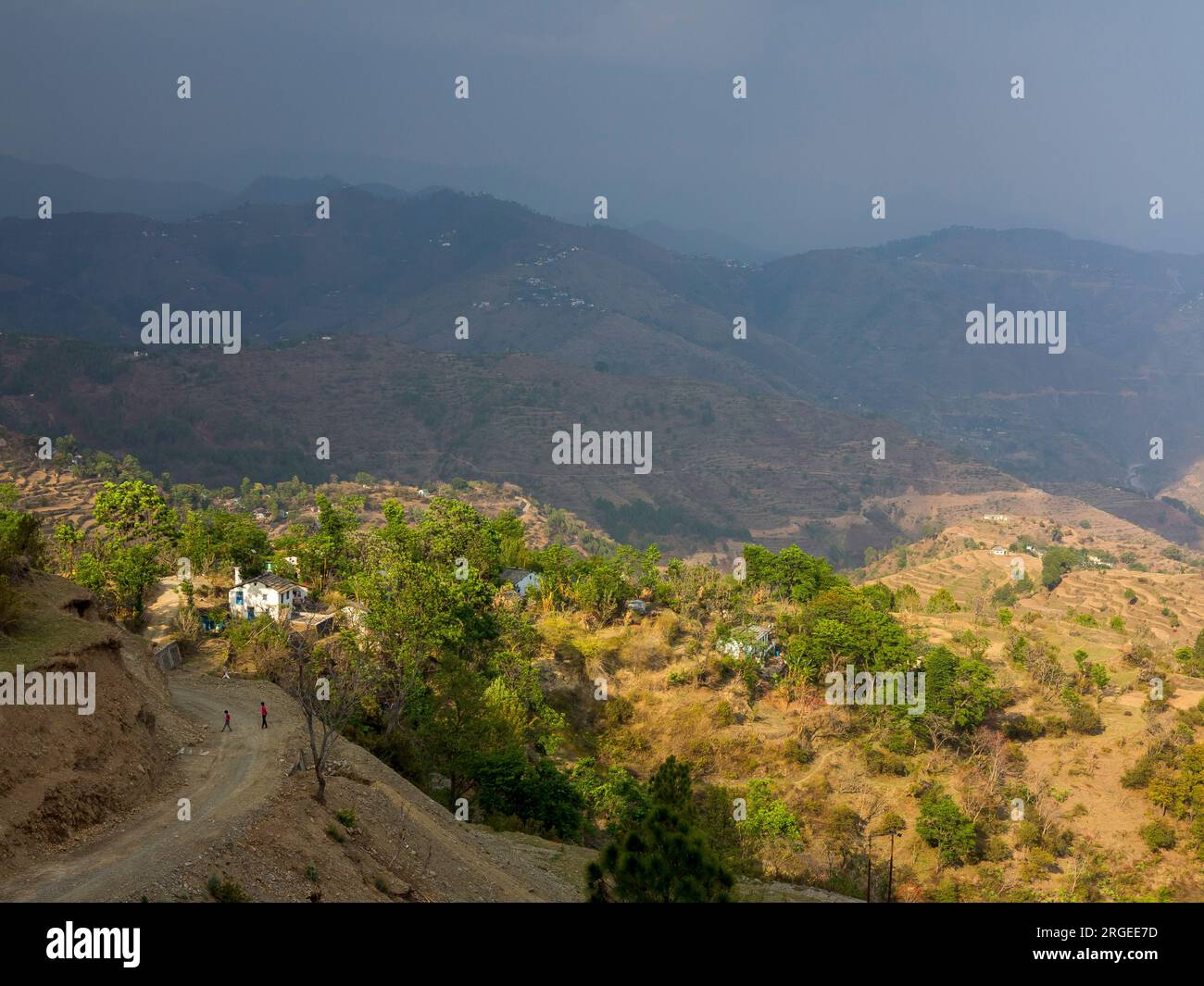 Sanouli village, Kumaon Hills, Uttarakhand, India Stock Photo - Alamy