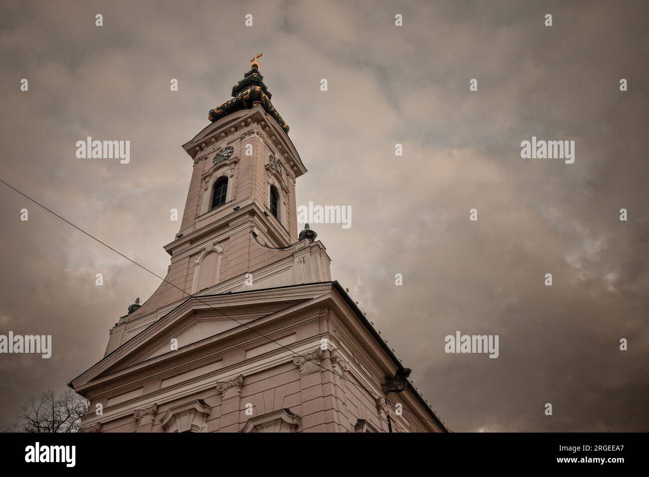 Picture of an old Serbia church in the countryside of Serbia, in Banat ...