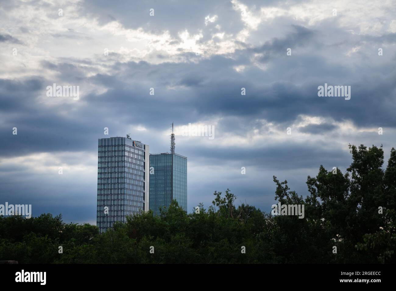 Picture of Usce skyscrapers and shopping mall during a cloudy afternoon ...