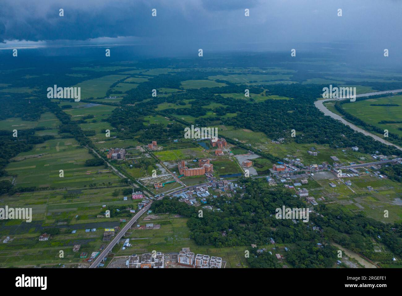 Aerial view of Shaheed Abdur Rob Serniabad Bridge, popularly known as ...