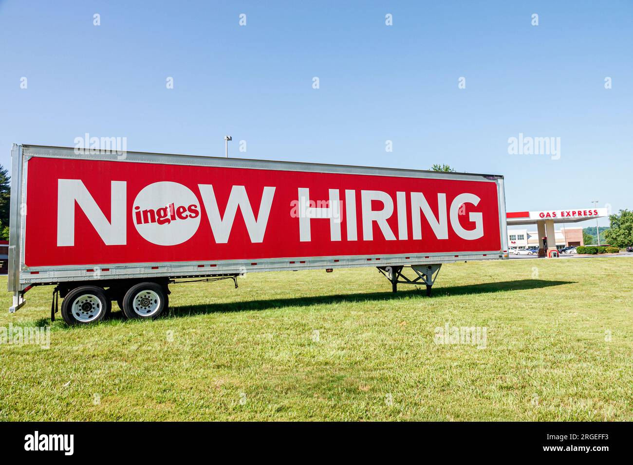 Flat Rock North Carolina,parked tractor trailer billboard,help wanted ...