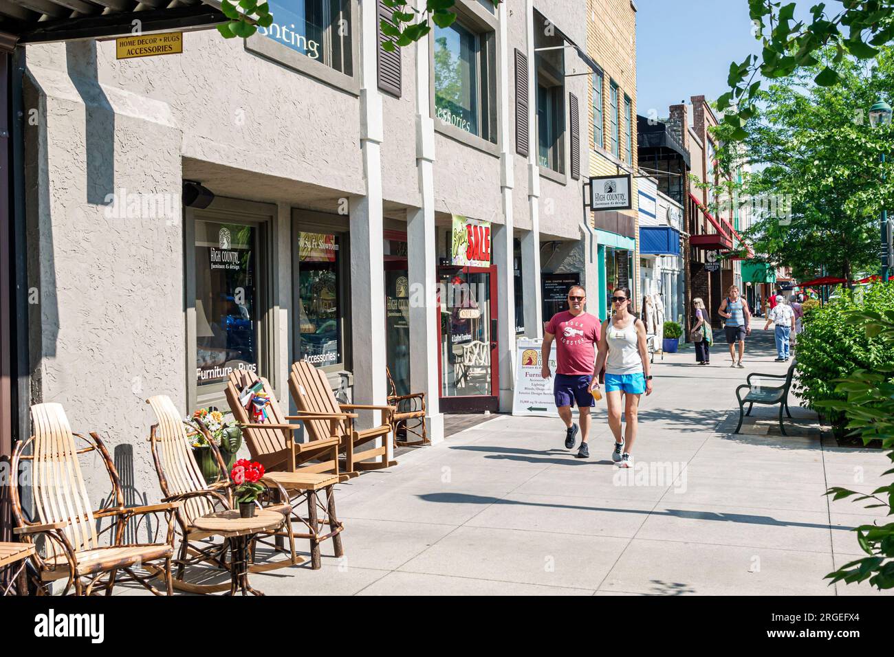 Hendersonville North Carolina,Main Street,rocking chairs sale display ...
