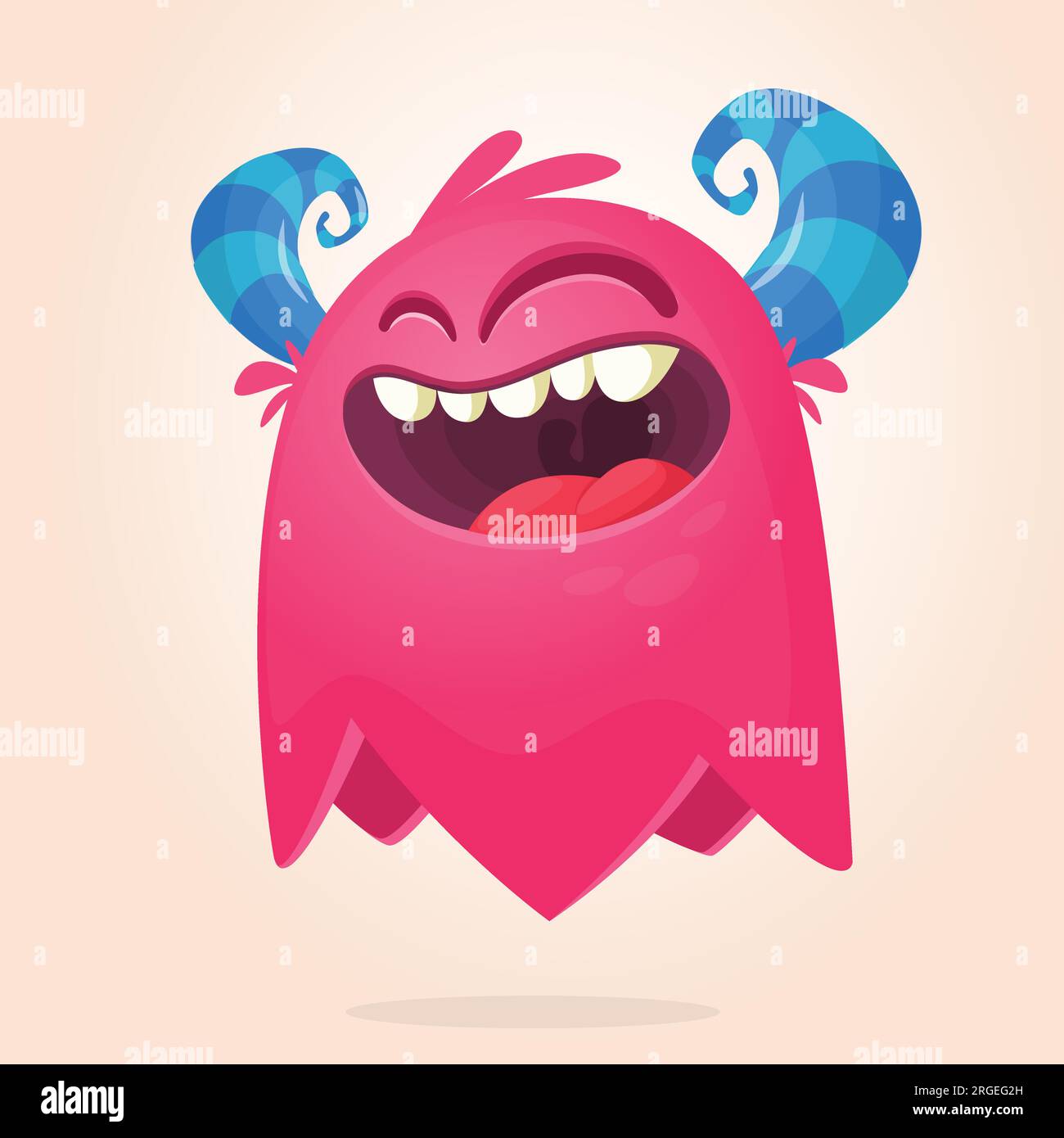 Funny cartoon ghost character. Illustration of cute and happy mythical ...