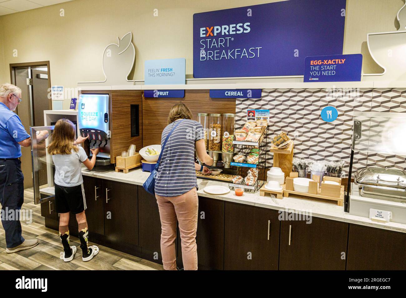 Free included breakfast self serve service counter hi-res stock ...