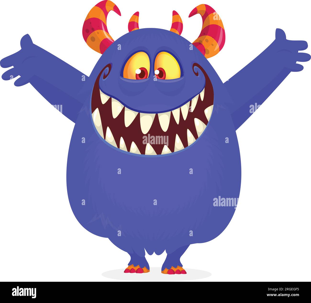 Cartoon illustration bigfoot waving Cut Out Stock Images & Pictures - Alamy