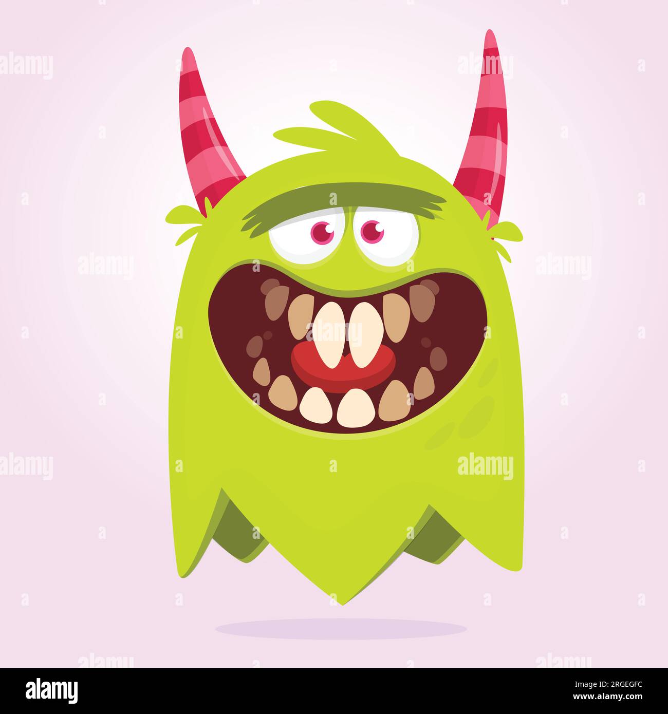 Angry cartoon monster character. Illustration of creepy and scary ...