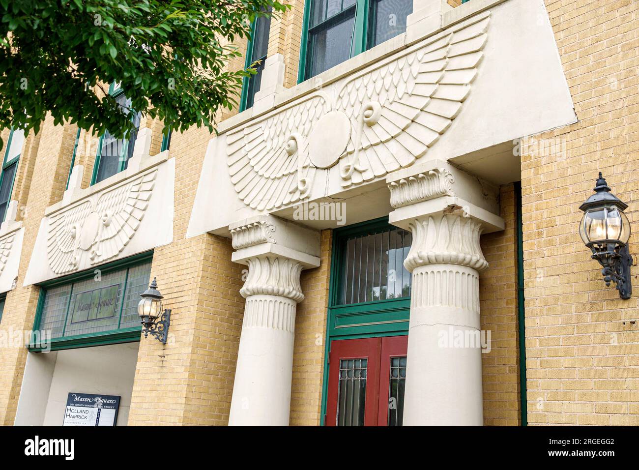 Shelby North Carolina,Mason Square columns,outside exterior,building ...