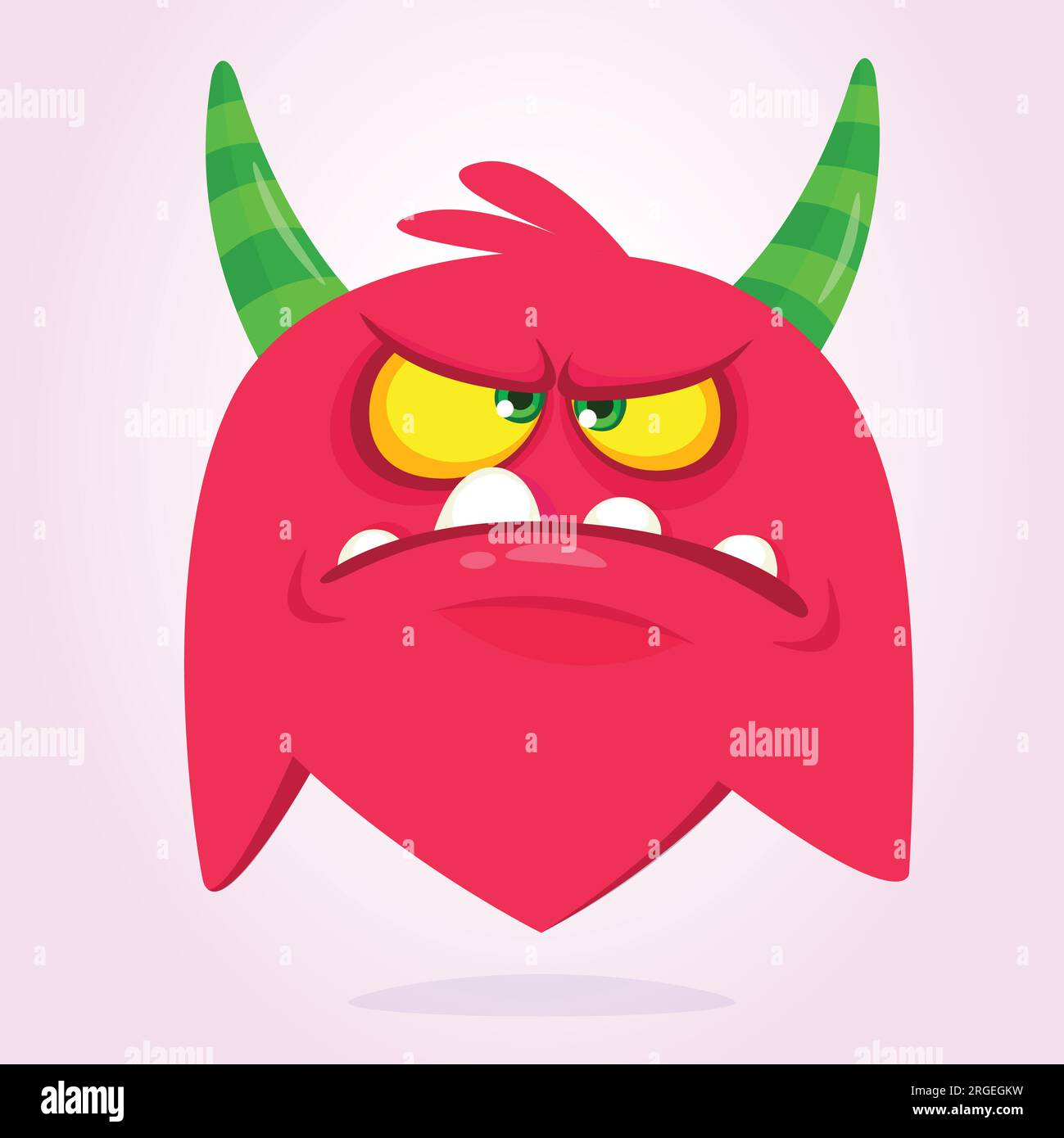 Angry cartoon monster character. Illustration of creepy and scary ...
