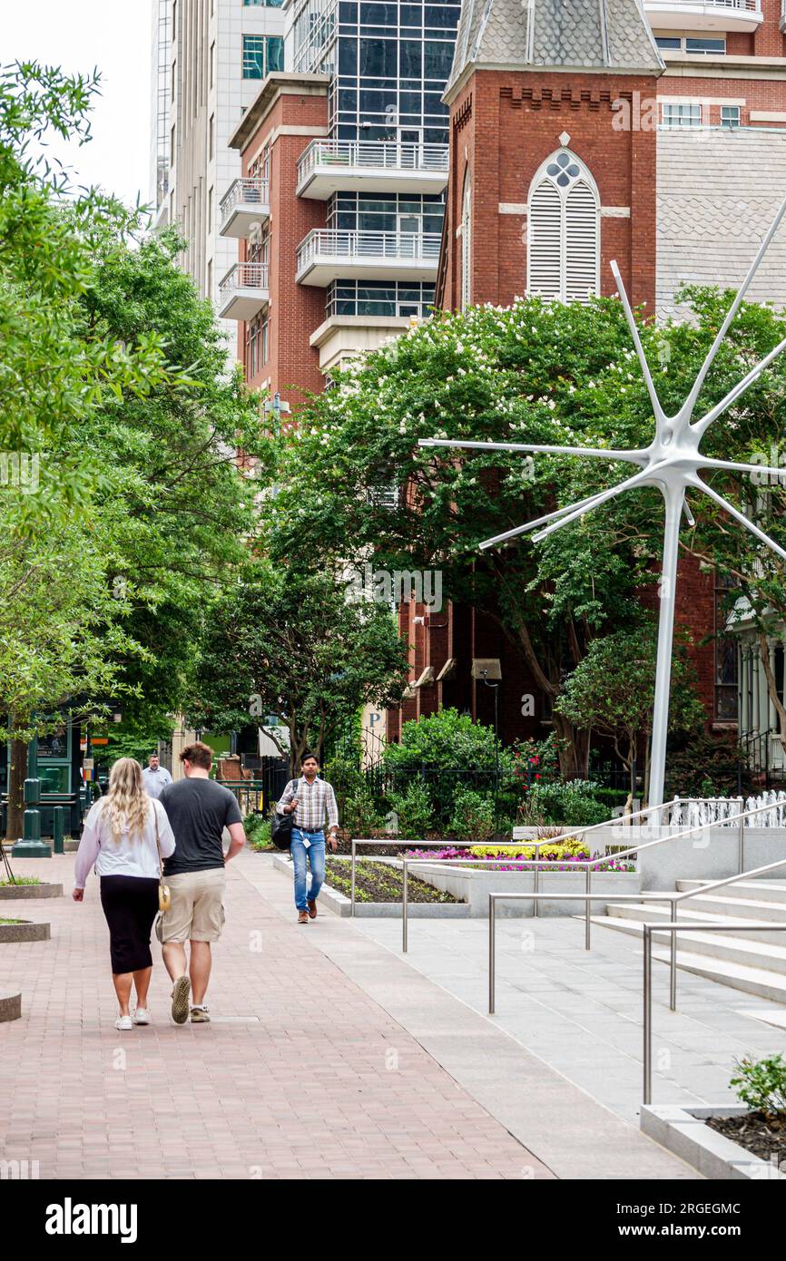Charlotte North Carolina,downtown South Tryon Street,public sculpture ...