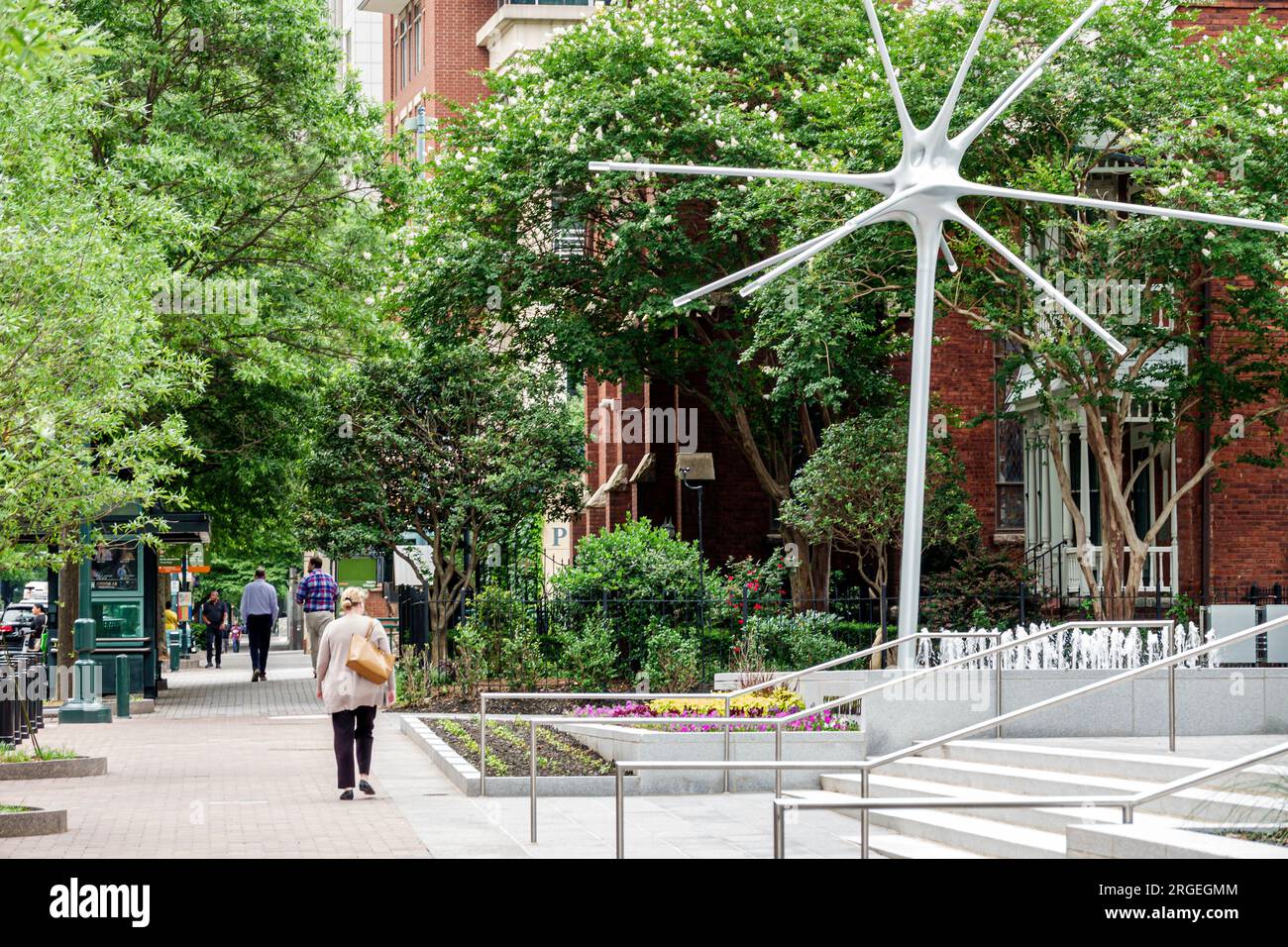 Charlotte North Carolina,downtown South Tryon Street,public sculpture ...