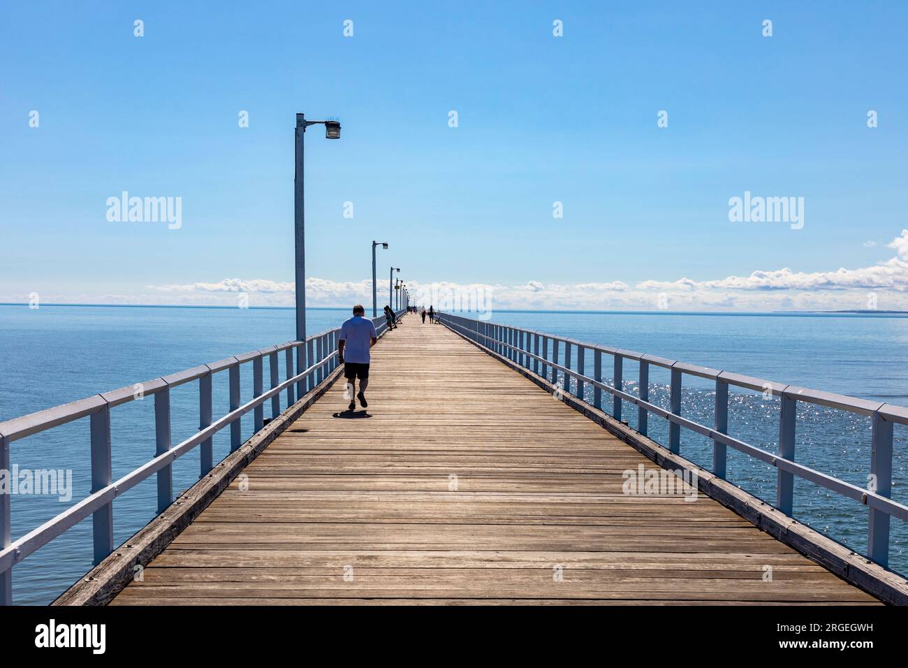 Historic Urangan pier at Hervey Bay in southern Queensland,popular ...