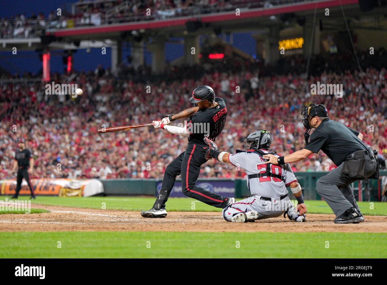 Cincinnati Reds' Will Benson (30) bats during a baseball game against ...