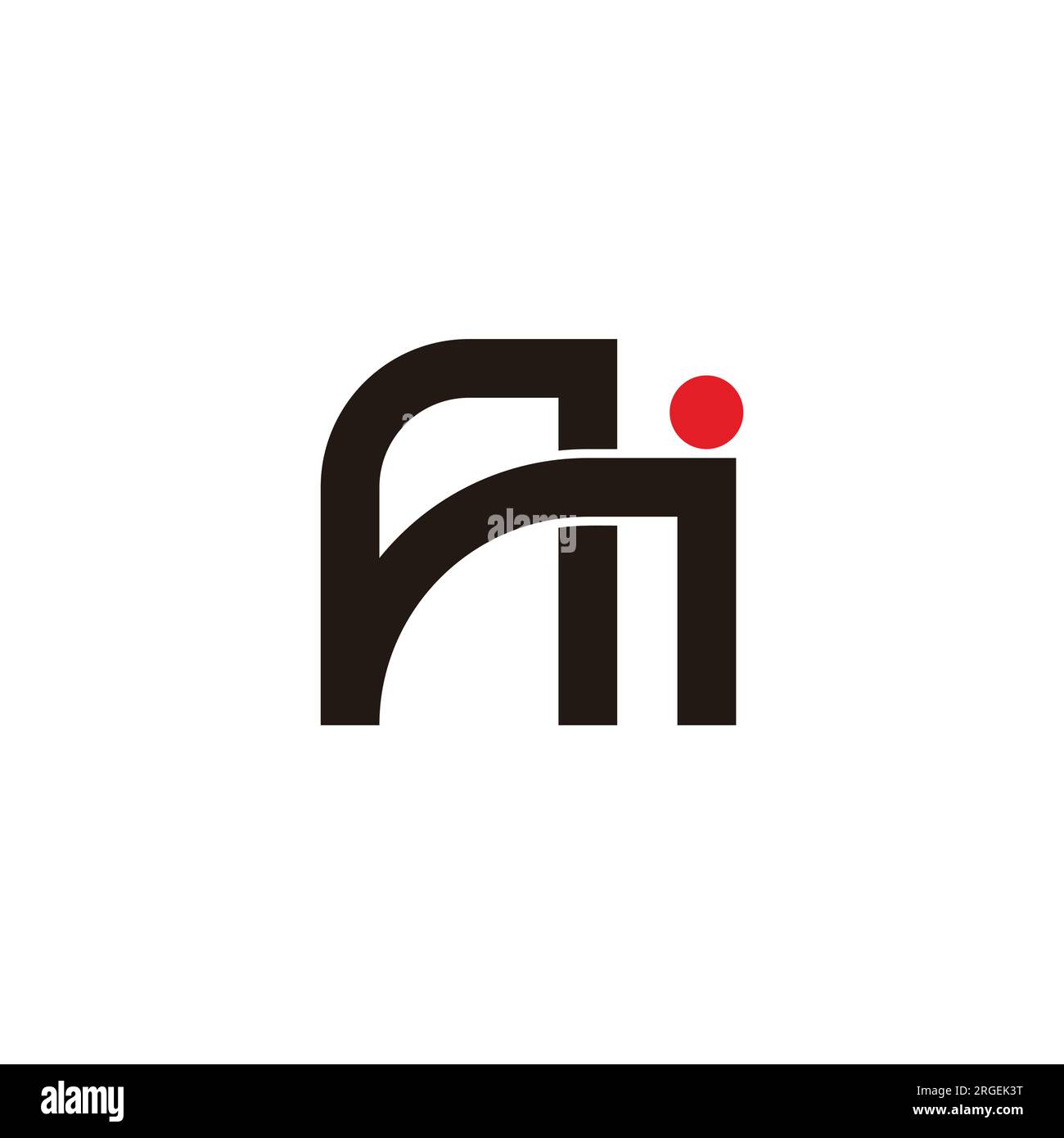 letter ai overlap line simple logo vector Stock Vector Image & Art - Alamy