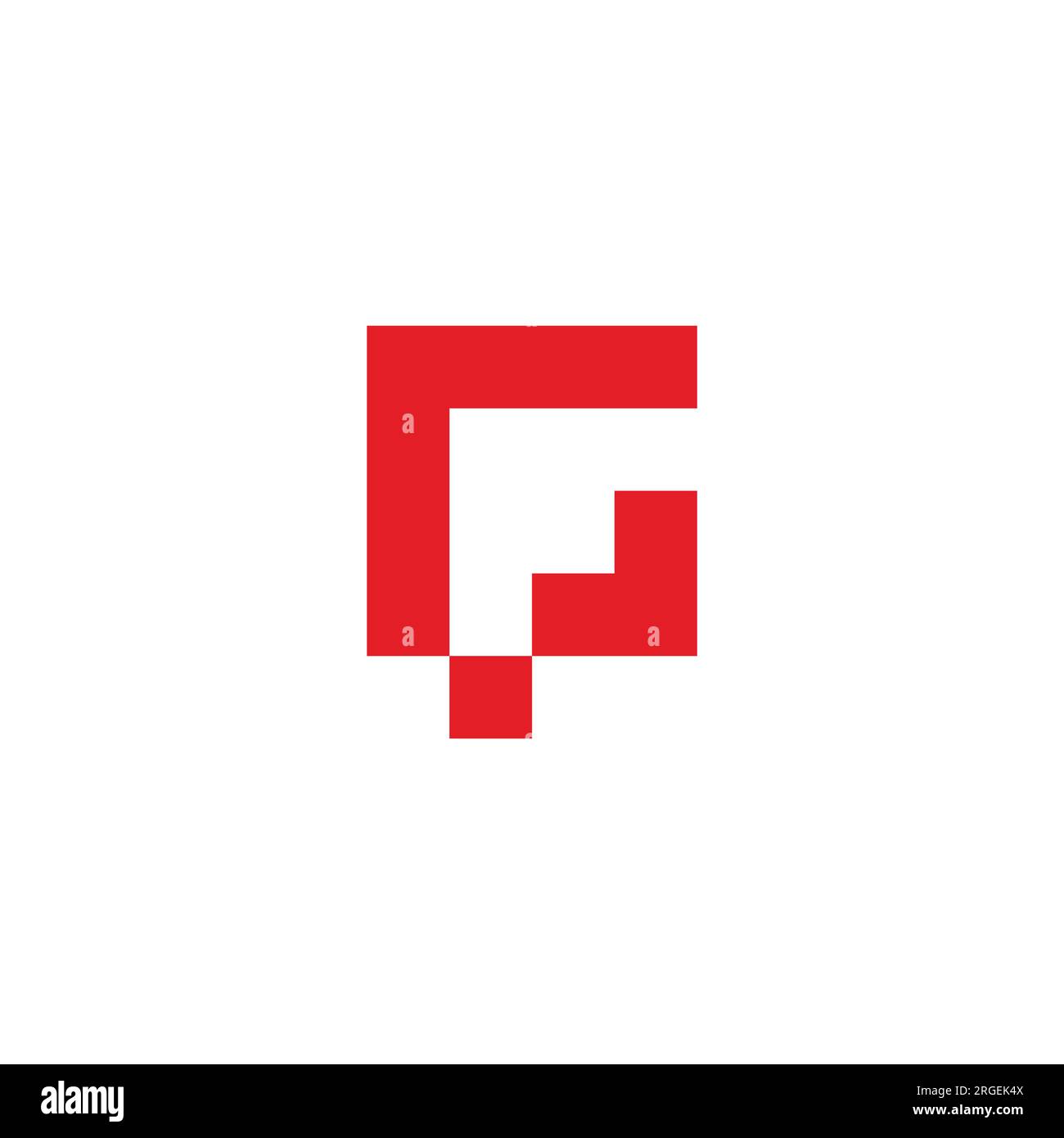 letter gp pixels simple geometric logo vector Stock Vector Image & Art ...