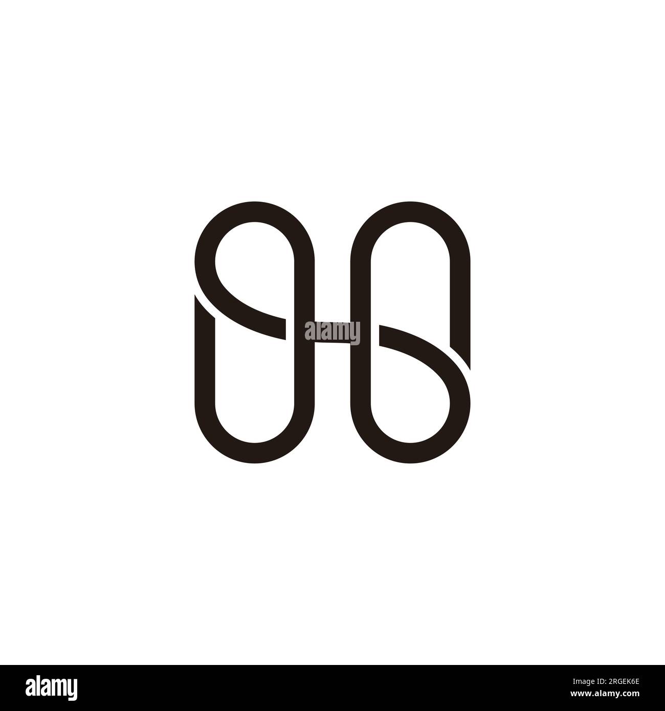 letter h infinity overlap logo vector Stock Vector Image & Art - Alamy