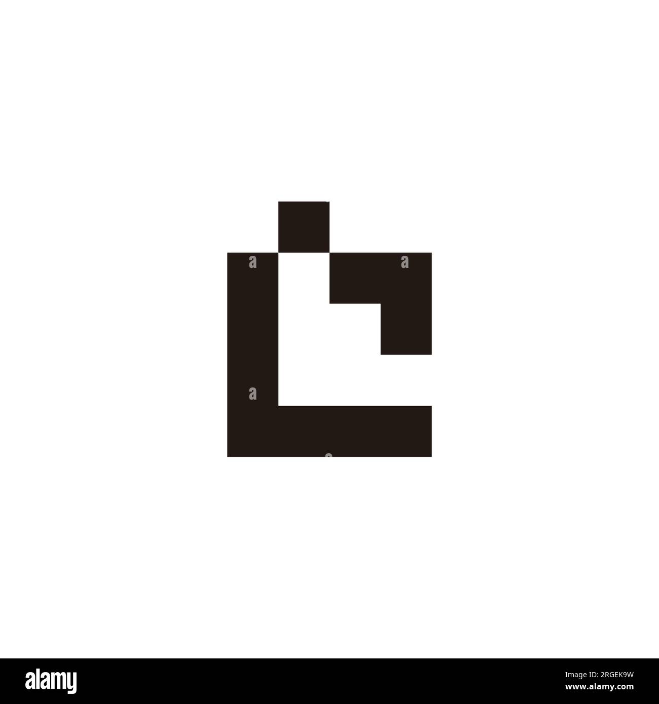 letter l arrow box squares logo vector Stock Vector Image & Art - Alamy