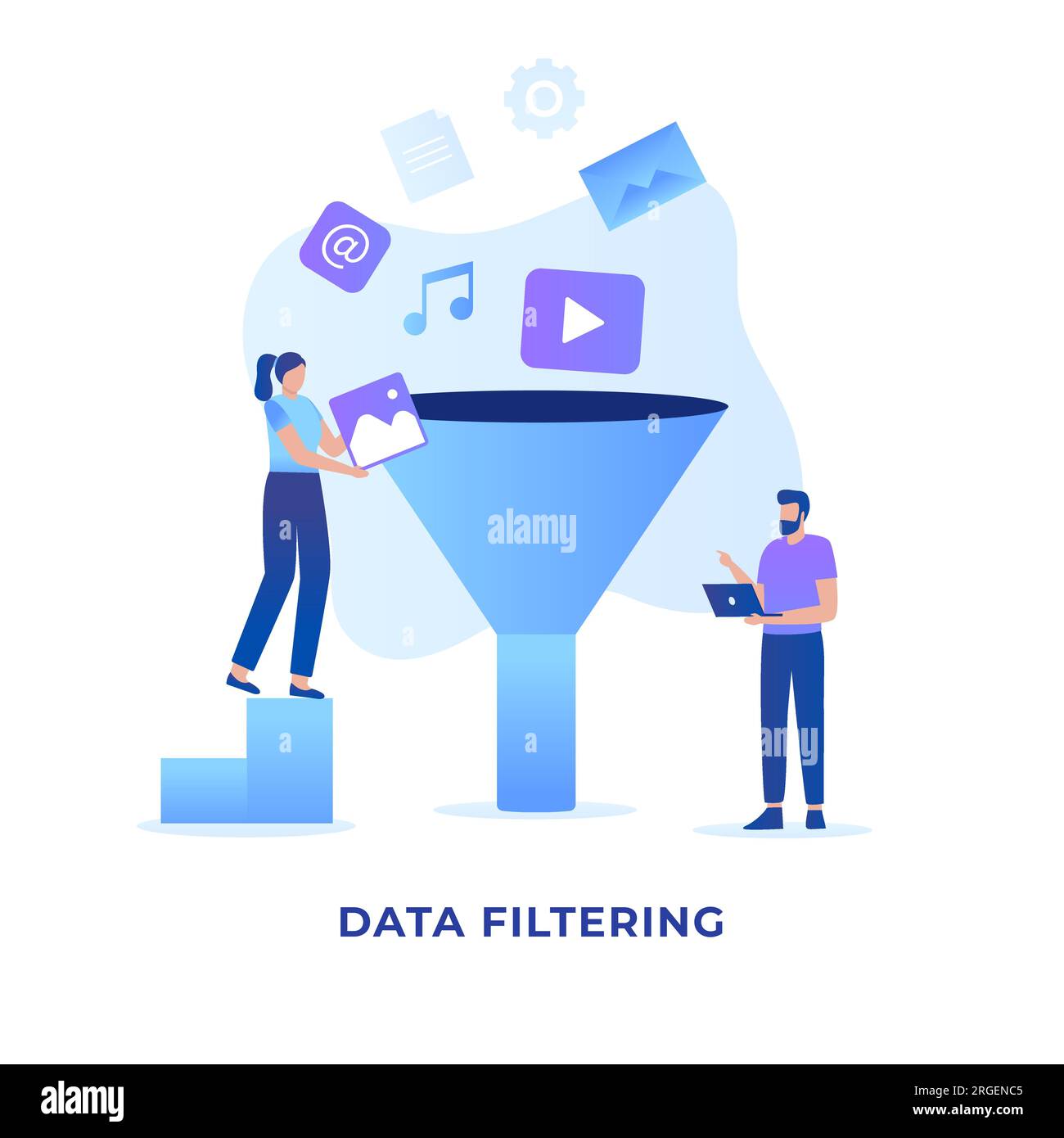 Data filtering Stock Vector Images - Alamy