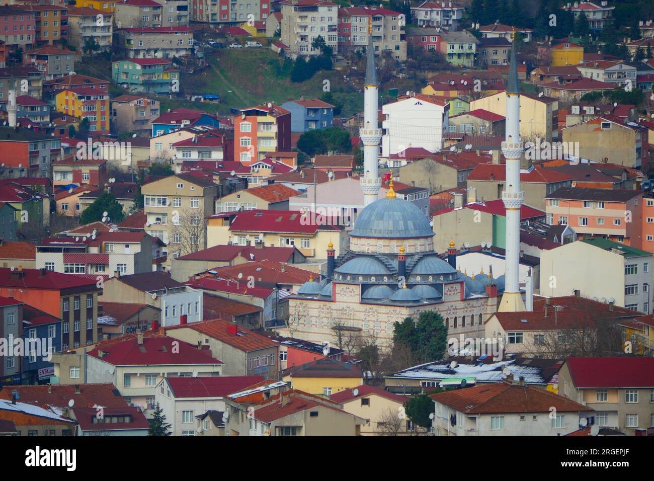 istanbul old town roofs. Aerial view Stock Photo - Alamy