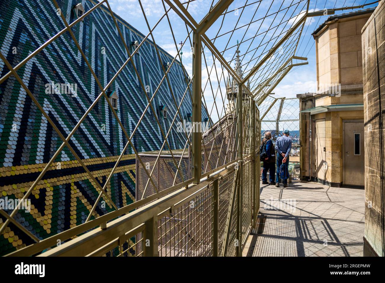 Vienna, Austria - June 13, 2023: People on the observation deck of St ...