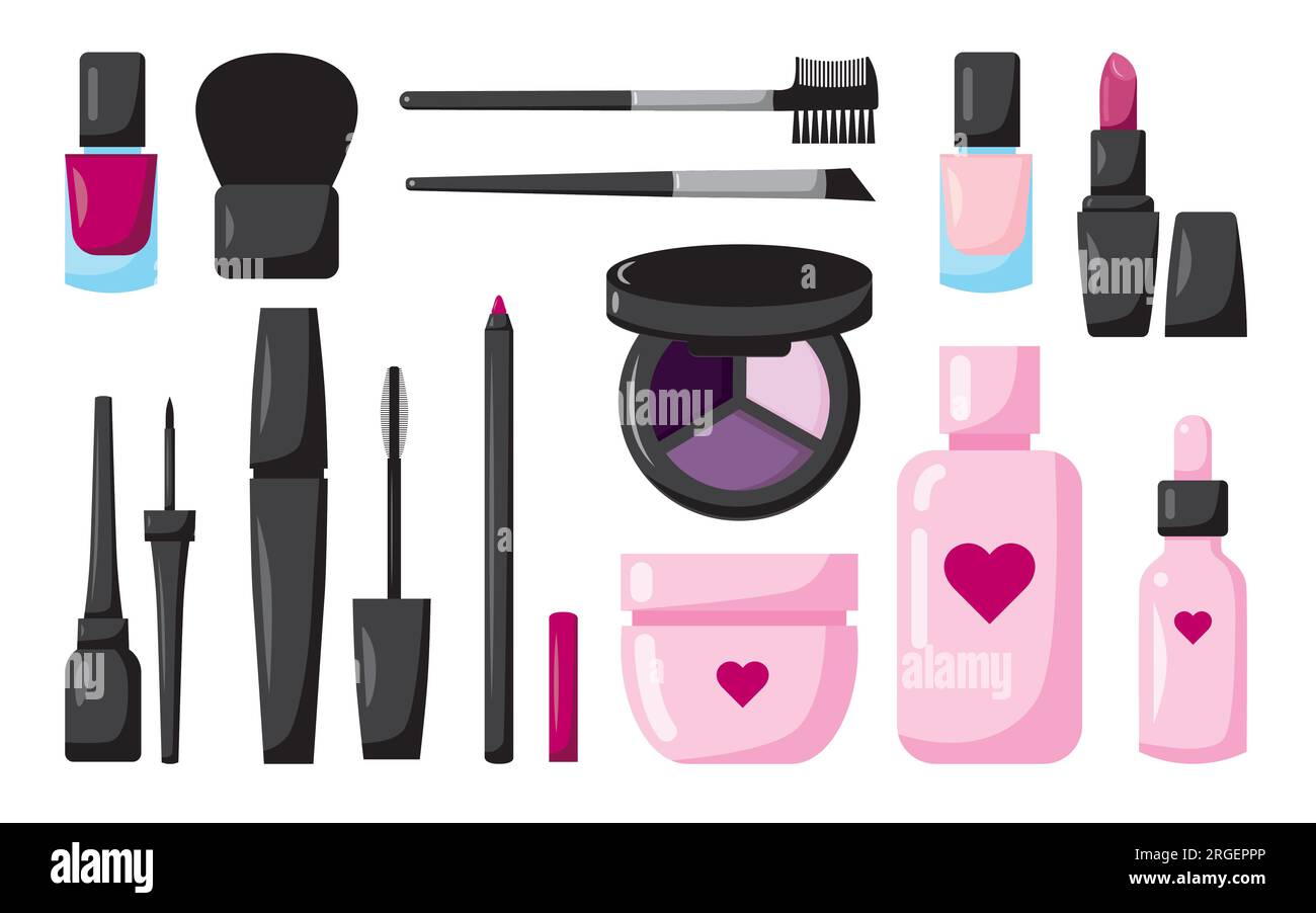 Vector set of cosmetics Stock Vector Image & Art - Alamy