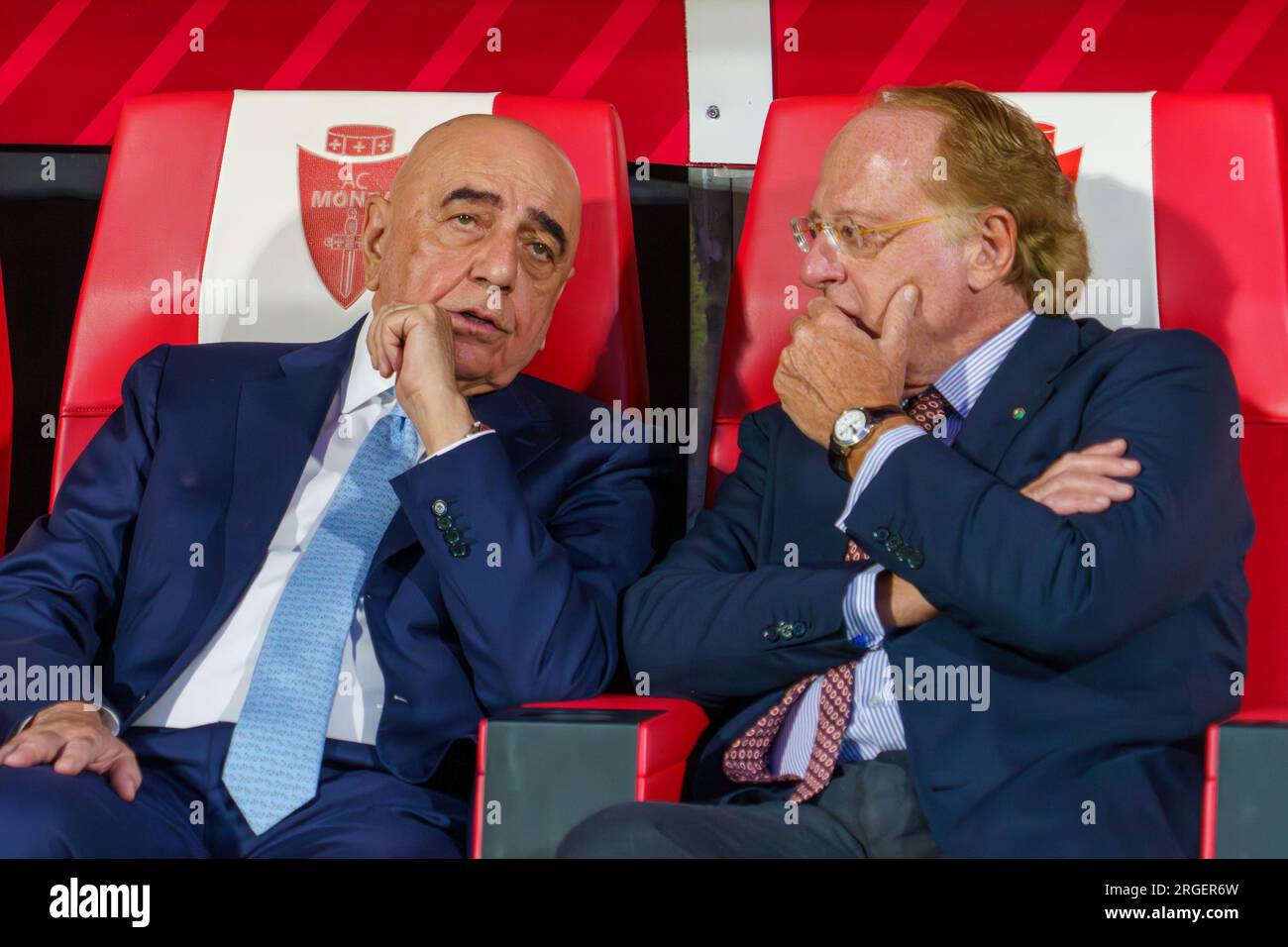 Monza Italy 08 08 2023 Adriano Galliani And Paolo Scaroni President