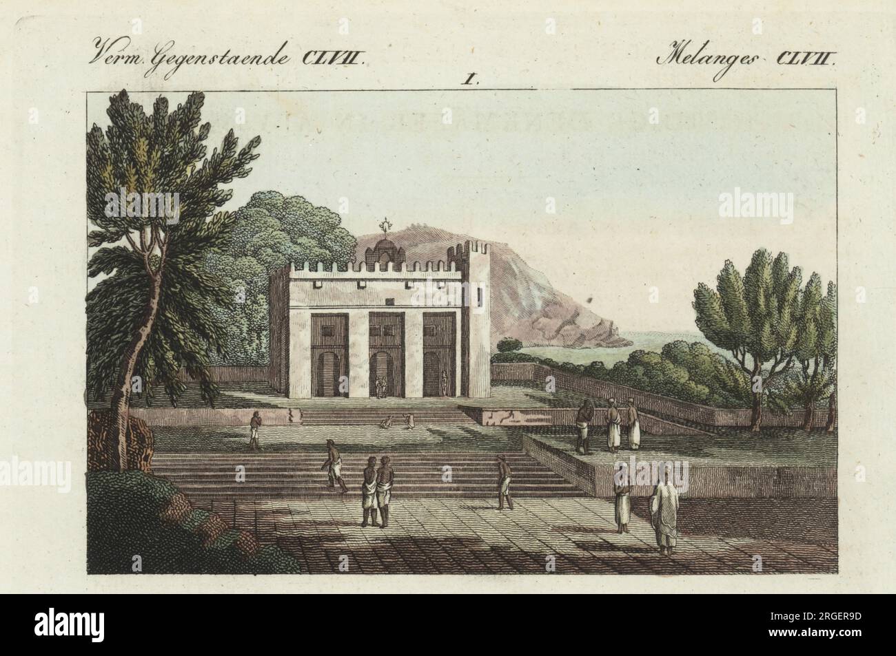 The old church at Axum, Abyssinia (Aksum, Ethiopia). Seventh-century ...