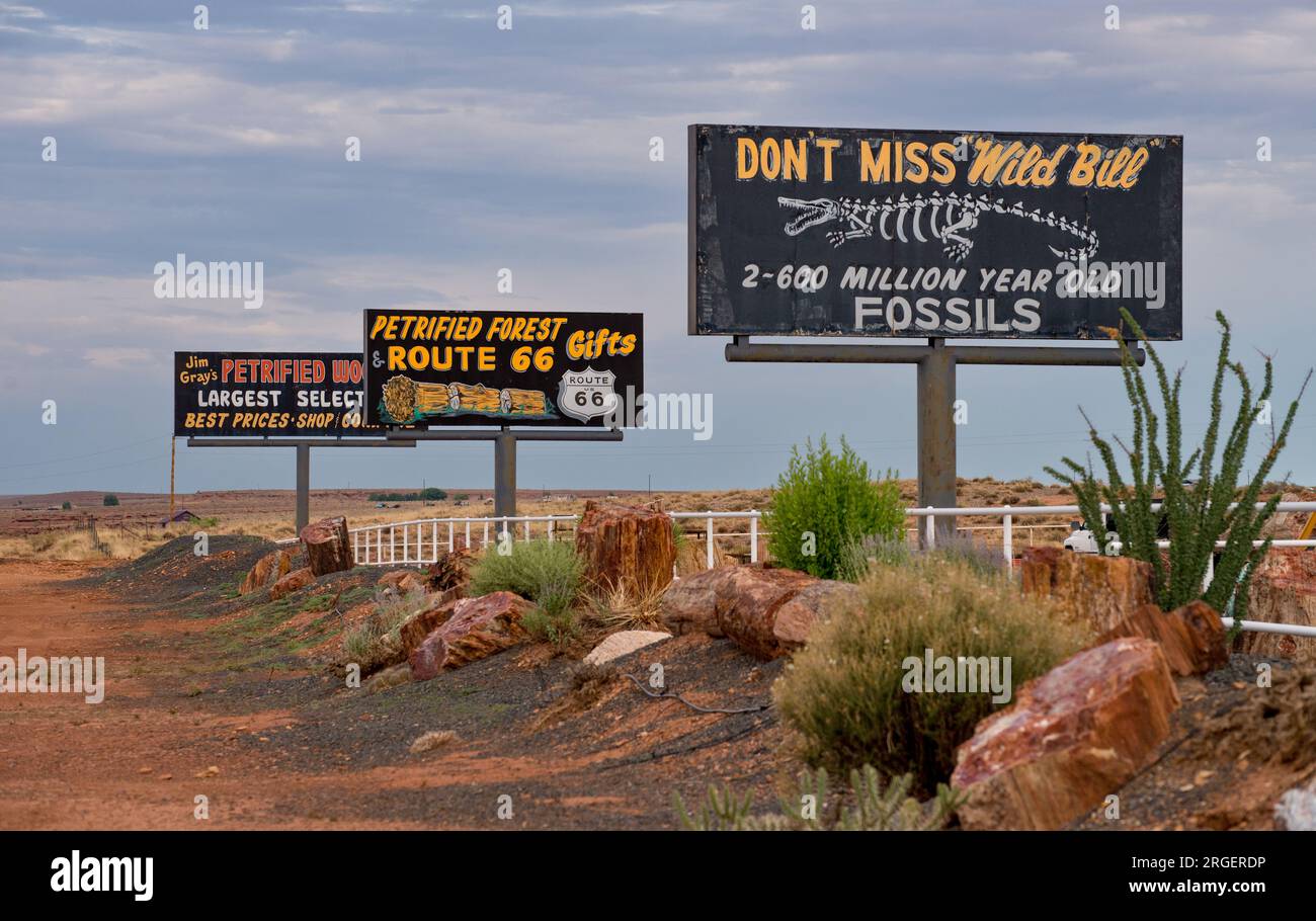 Billboards along Rt. 66 in Arizona Stock Photo - Alamy