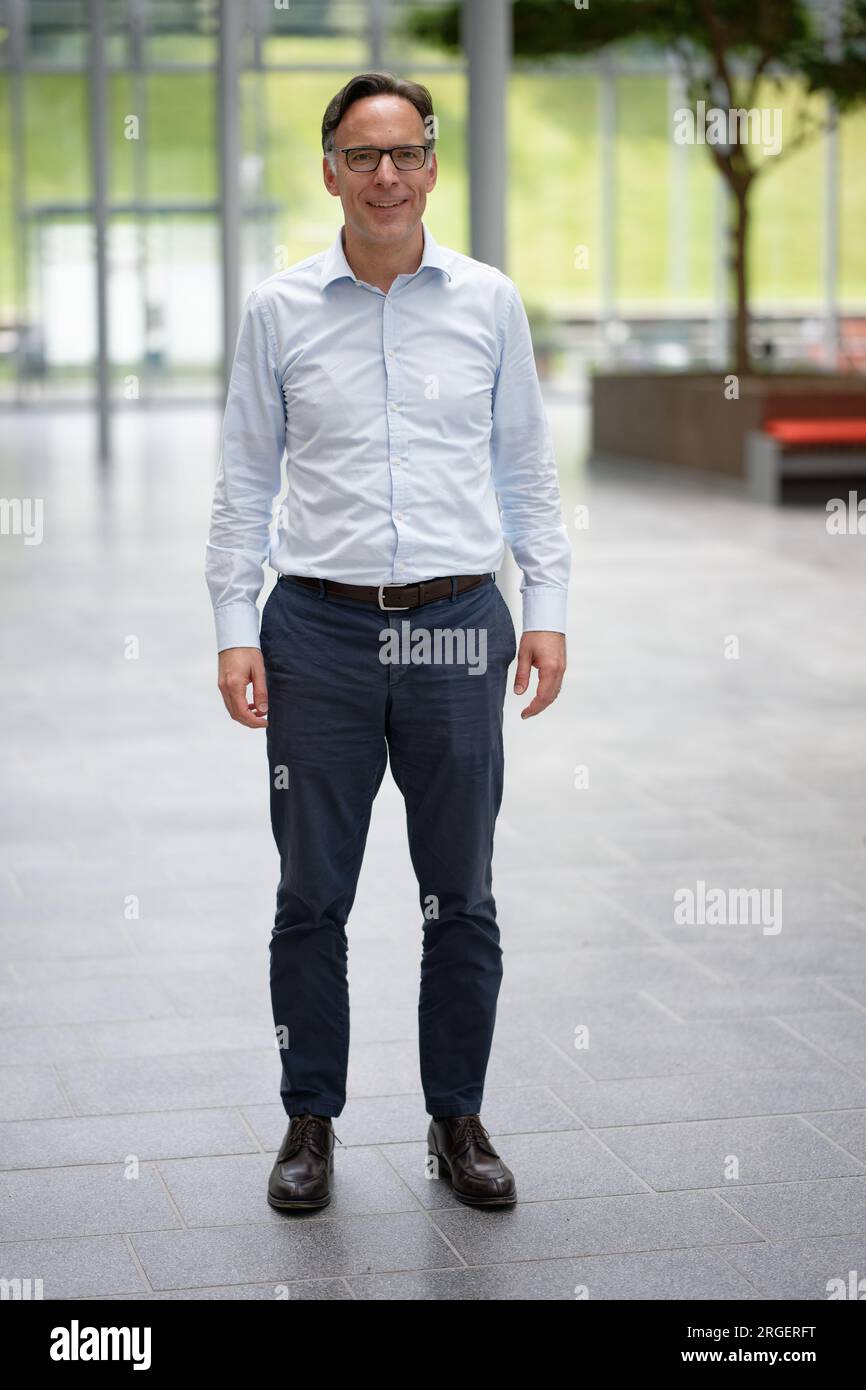 Essen, Germany. 04th Aug, 2023. Eon CFO Marc Spieker stands in the ...