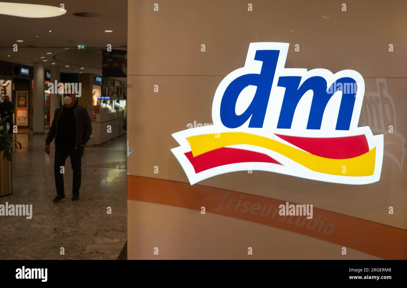 DM shop at Stadion Center Mall near U Bahn Stadium station Stock Photo ...