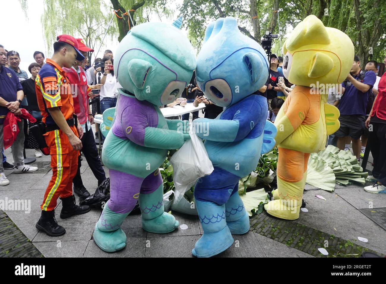 **CHINESE MAINLAND, HONG KONG, MACAU AND TAIWAN OUT** The mascots of ...