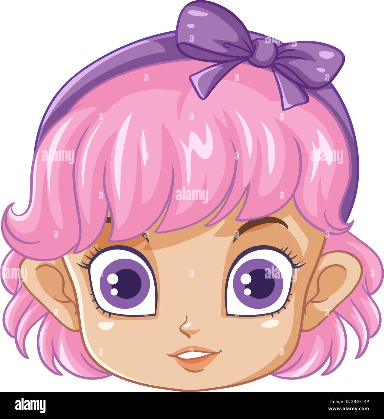 Fairy Girl with Pink Hair Cartoon Character illustration Stock Vector ...