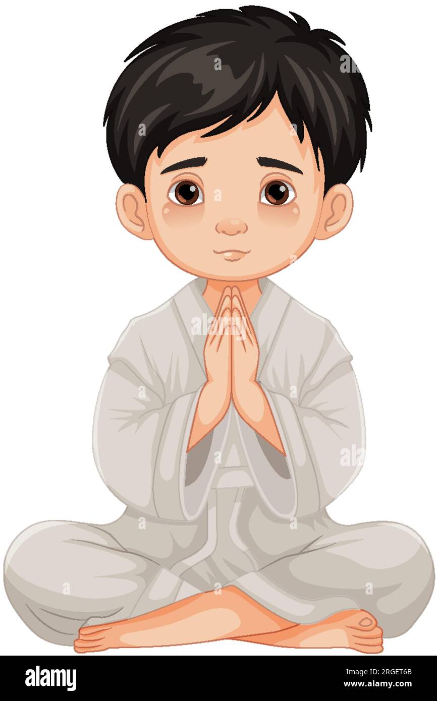 Boy Praying Cartoon