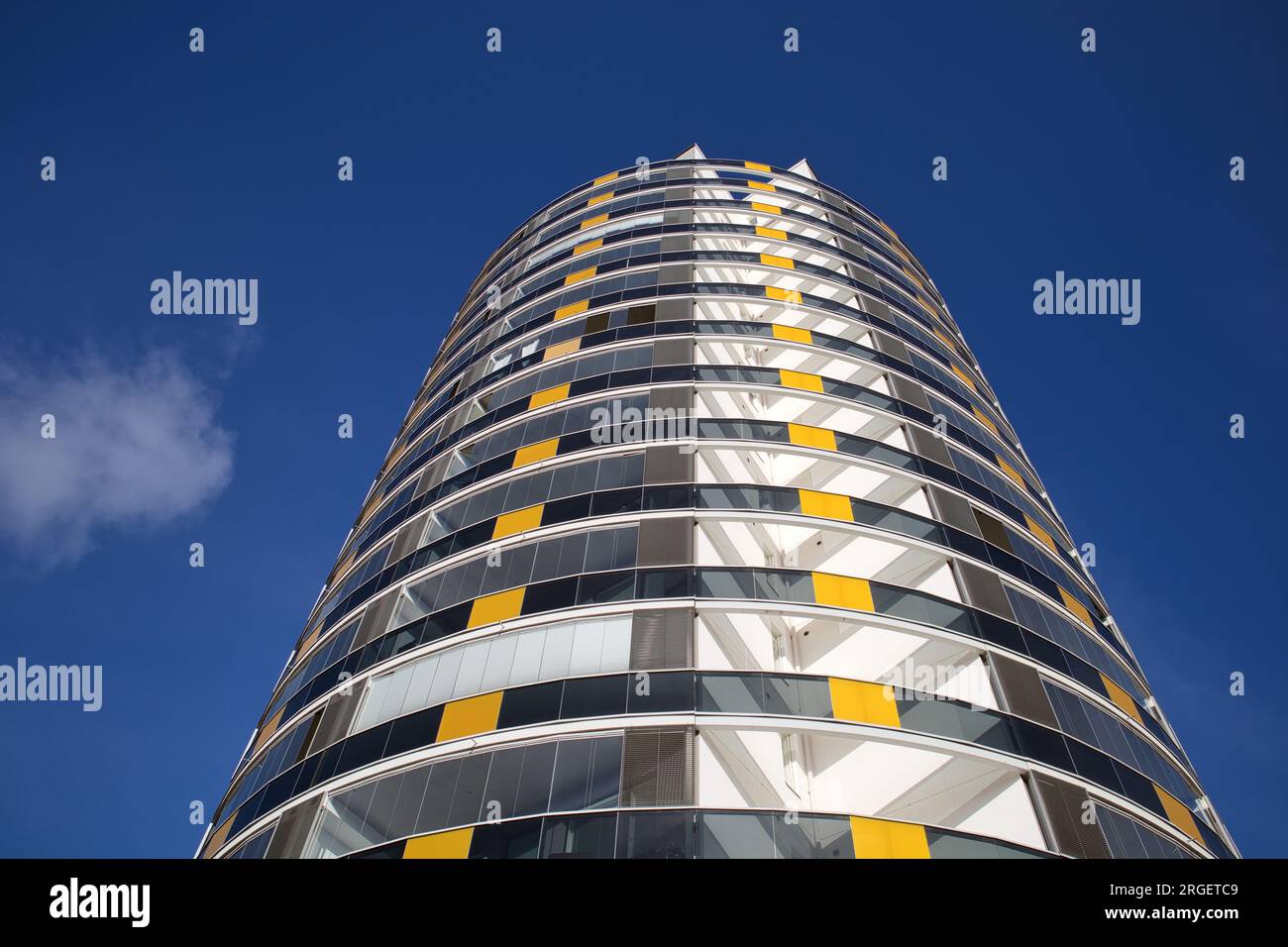 round apartment building exterior in Oulu, Finland Stock Photo - Alamy
