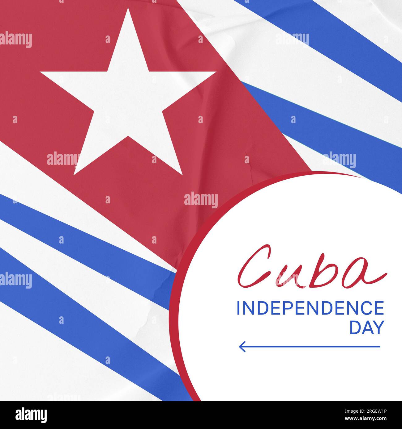 Composition of cuba independence day text over flag of cuba design on ...